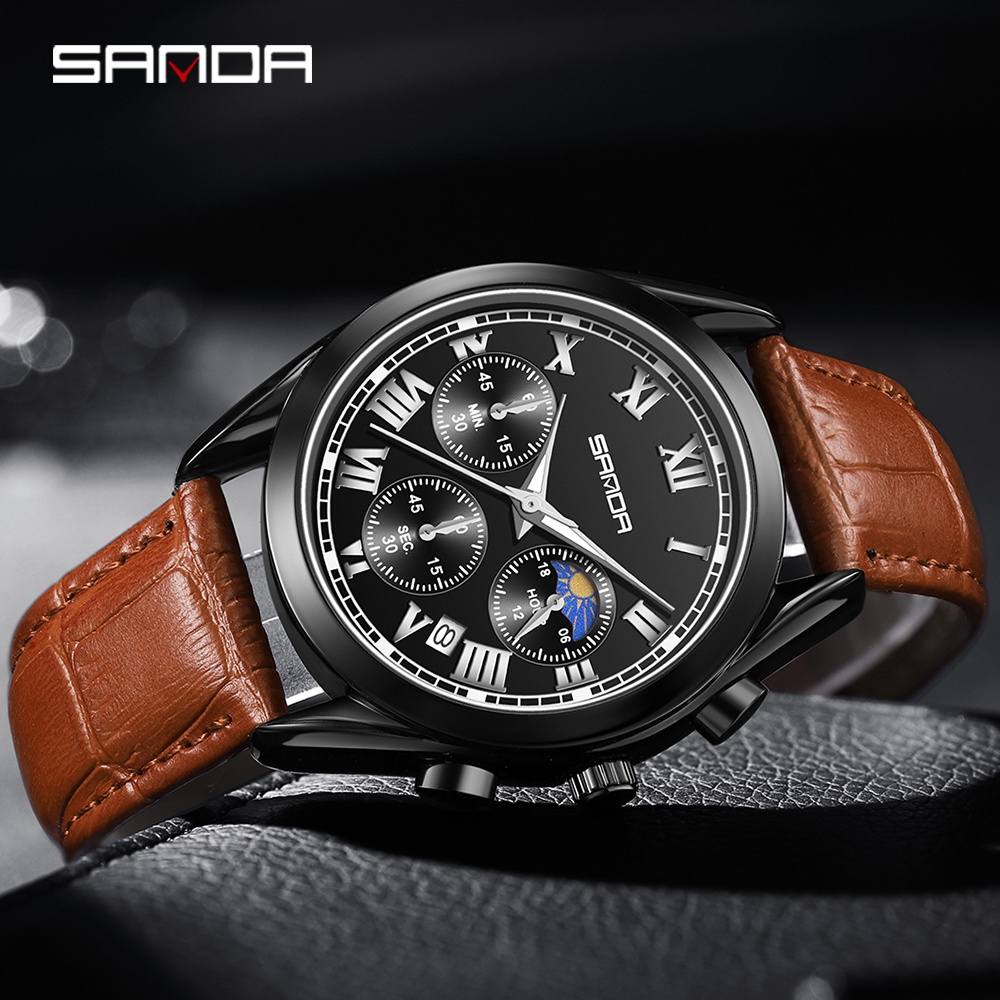 SANDA Successful Men Must Burst Out Charm Quartz Watch Business Boss ...