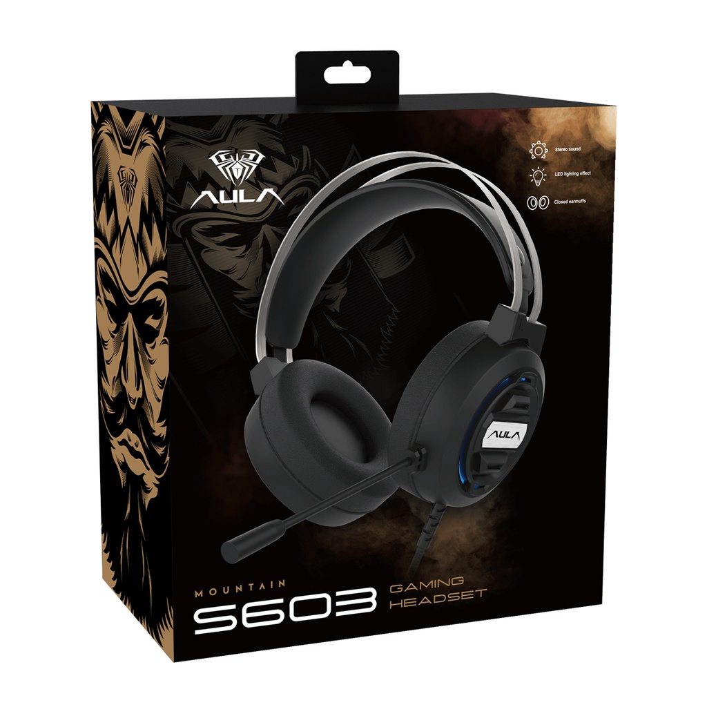 AULA S603 Gaming Series Mouse / Headset Wired with Microphone Voice ...