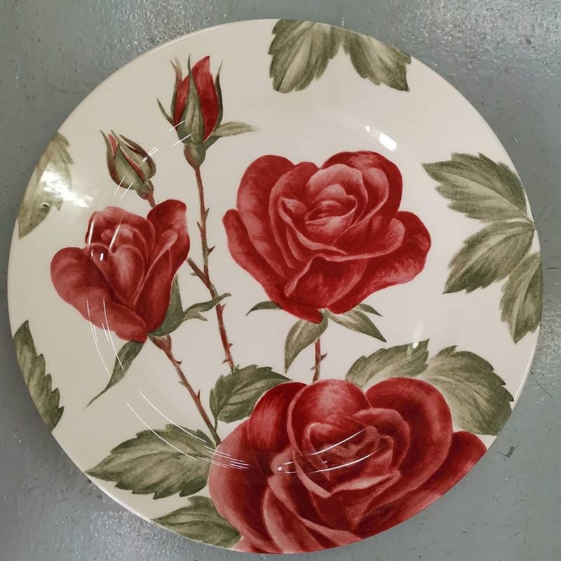 💥HOT ITEM 💥 Red Roses Plates and bowls | Shopee Malaysia