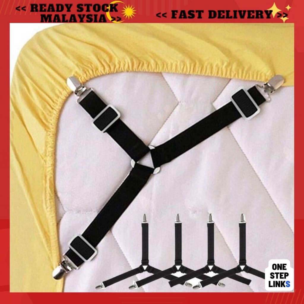 Bedsheet Triangle Clip Clipper Mattress Holder Elastic Grippers Bed ...