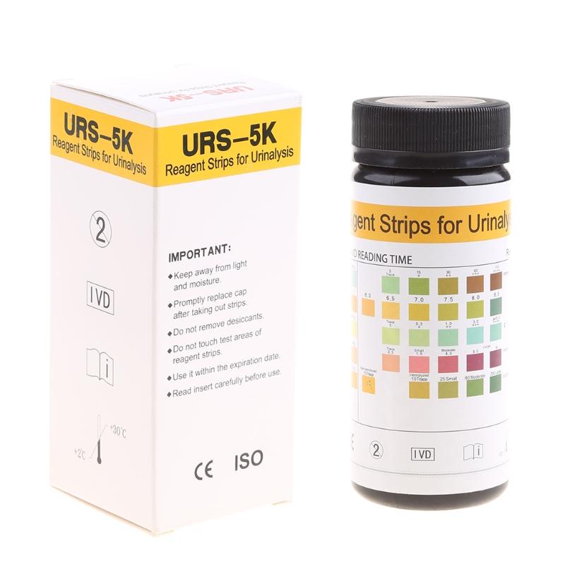 YIN 100Pcs URS-5K Glucose pH Protein Ketone Blood Urine Test Strip ...