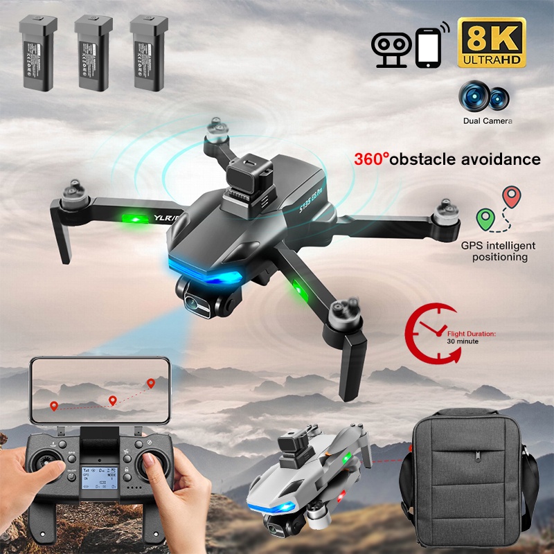 🔥 8K Drone With Dual Camera GPS Pro Aerial Photography 360° Obstacle ...