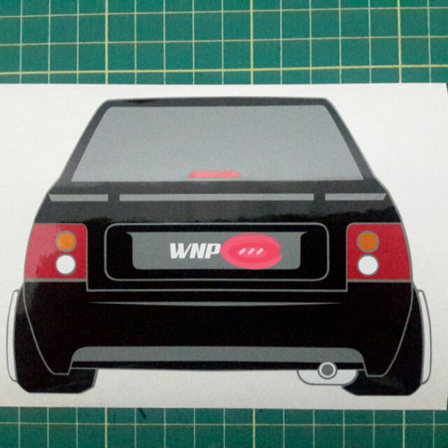 Car sticker gambar belakang kereta Proton Saga LMST Stiker Tambah Nama ...