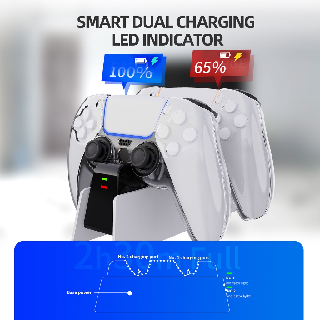 IINE PS5 Controller Charging Base Dual Controller Charging for ...