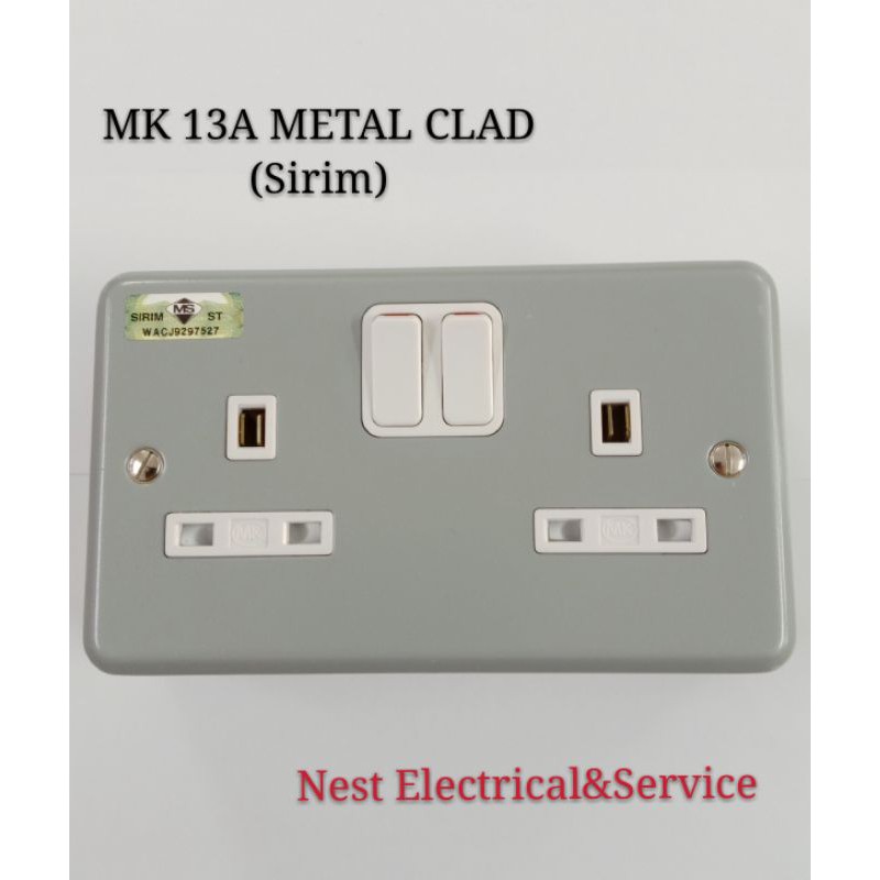 MK 13A HEAVY DUTY DOUBLE METAL CLAD SWITCH SOCKET (SIRIM) | Shopee Malaysia