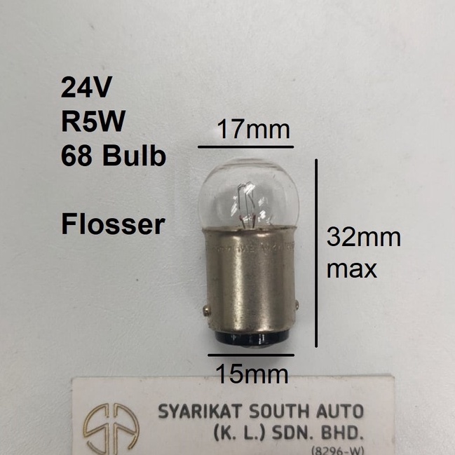 24V 5W 68 Bulb BA15d Flosser Light Bulb 4452 Tail light Tail lamp ...