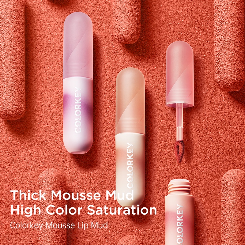 Colorkey Mousse Lip Mud Matte Texture Lip Gloss Liquid Lipstick Non ...