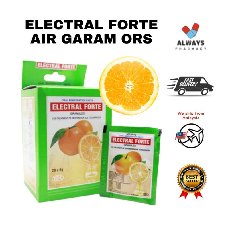 1 BOX - ELECTRAL FORTE GRANULES ORANGE FLAVOUR🍊💕 AIR TENAGA TAMBAH ...