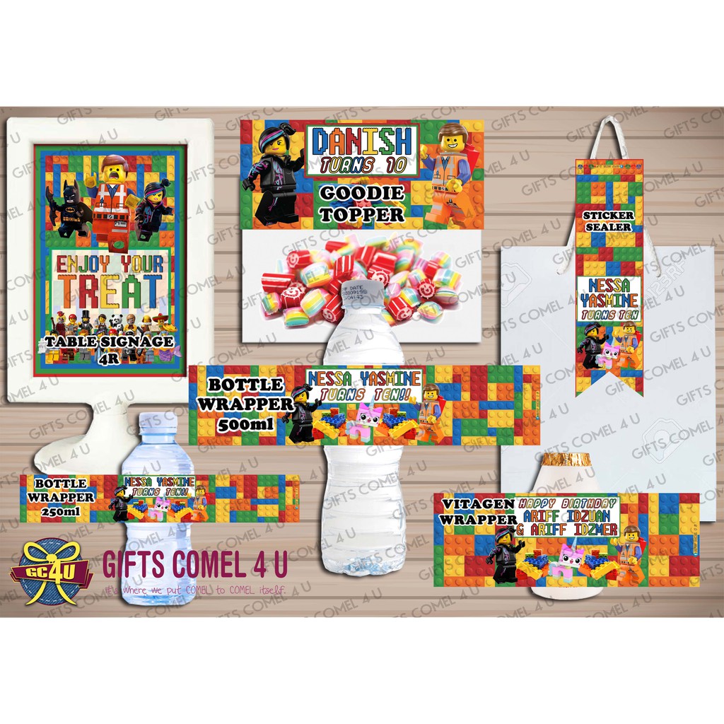 LEGO Bricks Theme Birthday Party Set Candy Buffet Decoration DIY DIY ...