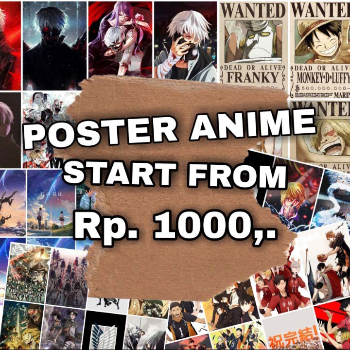 Anime Poster Print 2 Poster Anime Haikyuu Naruto One Piece Etc ...