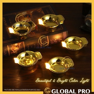 12PCS [1 BOX] Golden Diya Light Agal Vilakku / Diya Deepak LED Lights ...
