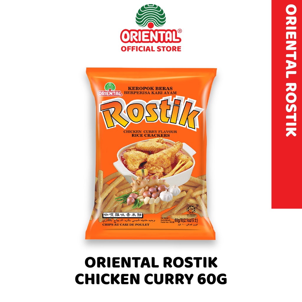 Oriental Snack 60G Rostik Chicken Curry / Rostik Cuttlefish | Shopee ...