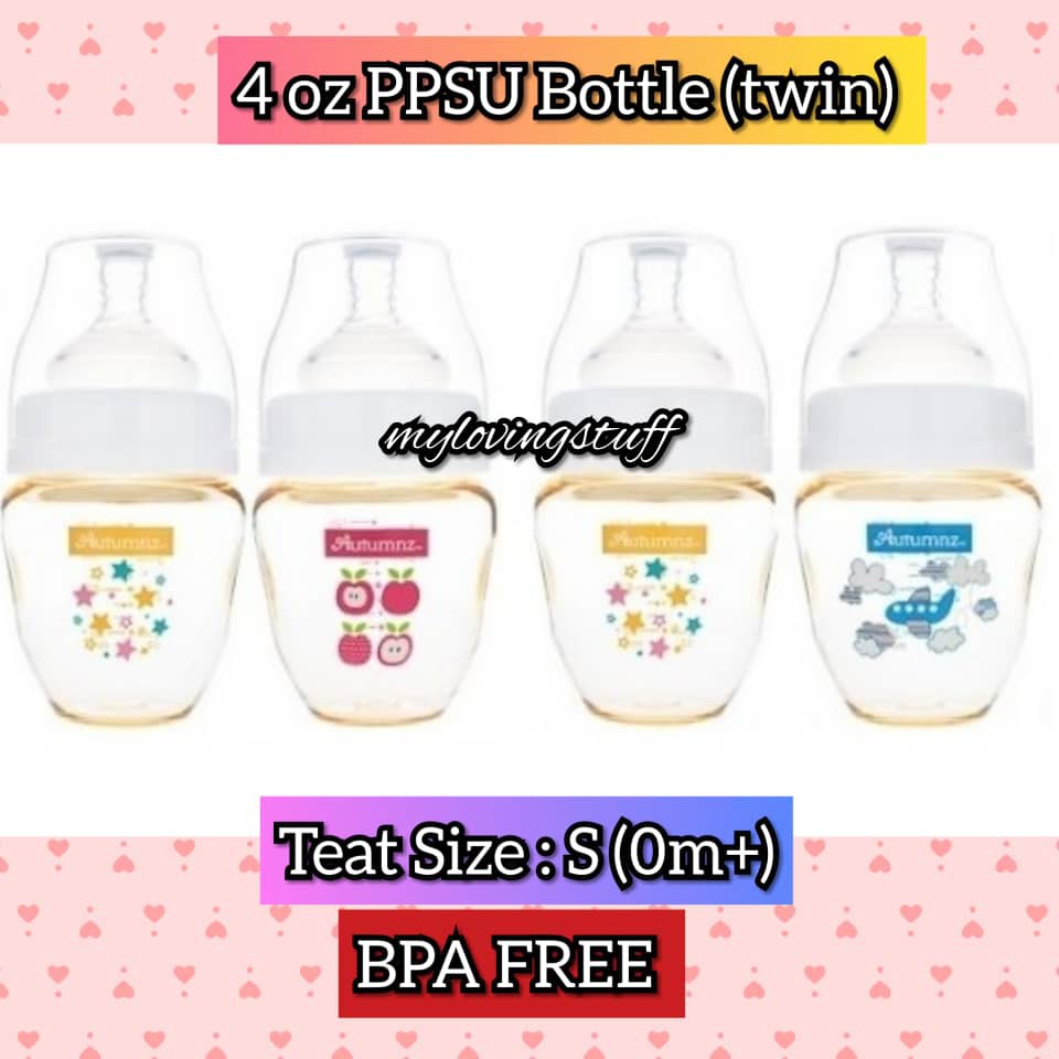 Autumnz - PPSU Wide Neck Feeding Bottle 4oz/120ml (Twin Pack) | Shopee Malaysia