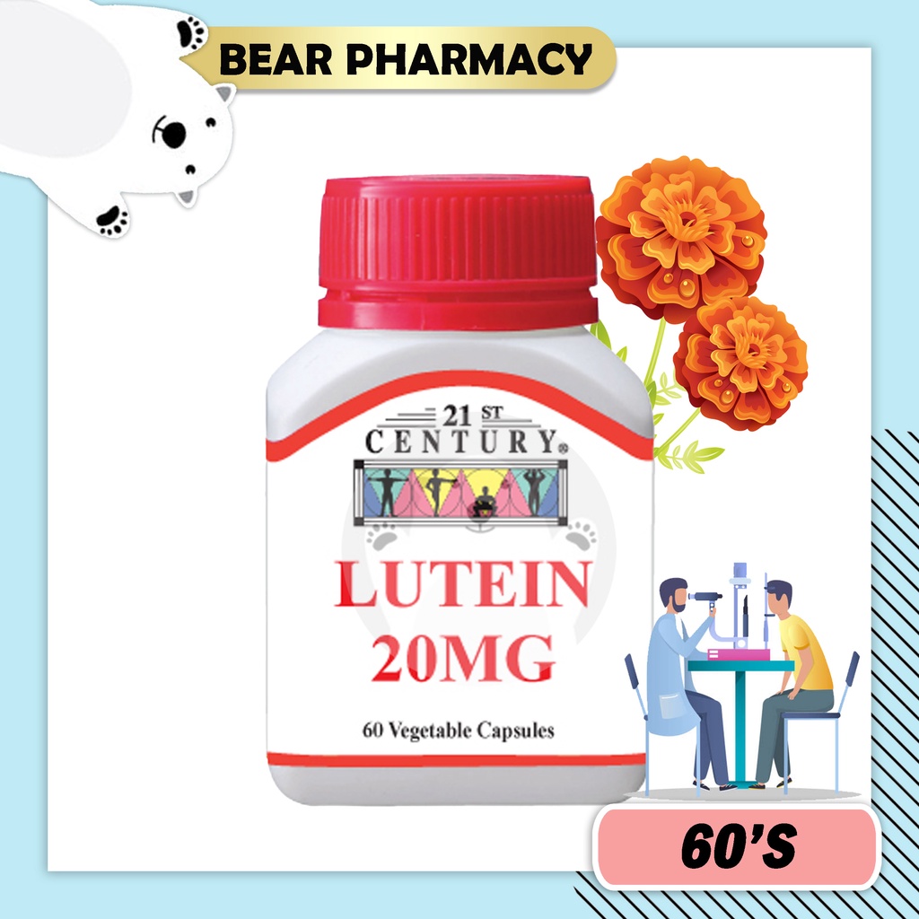 21ST CENTURY Lutein 20mg 60's Vegetable Capsule [Exp: 10/2024] Eye Care ...