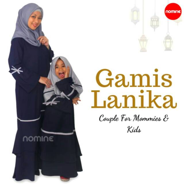 Sarimbit Mother Daughter nomine // couple Mother Daughter nomine set hijab // Robe lanika Mother ...