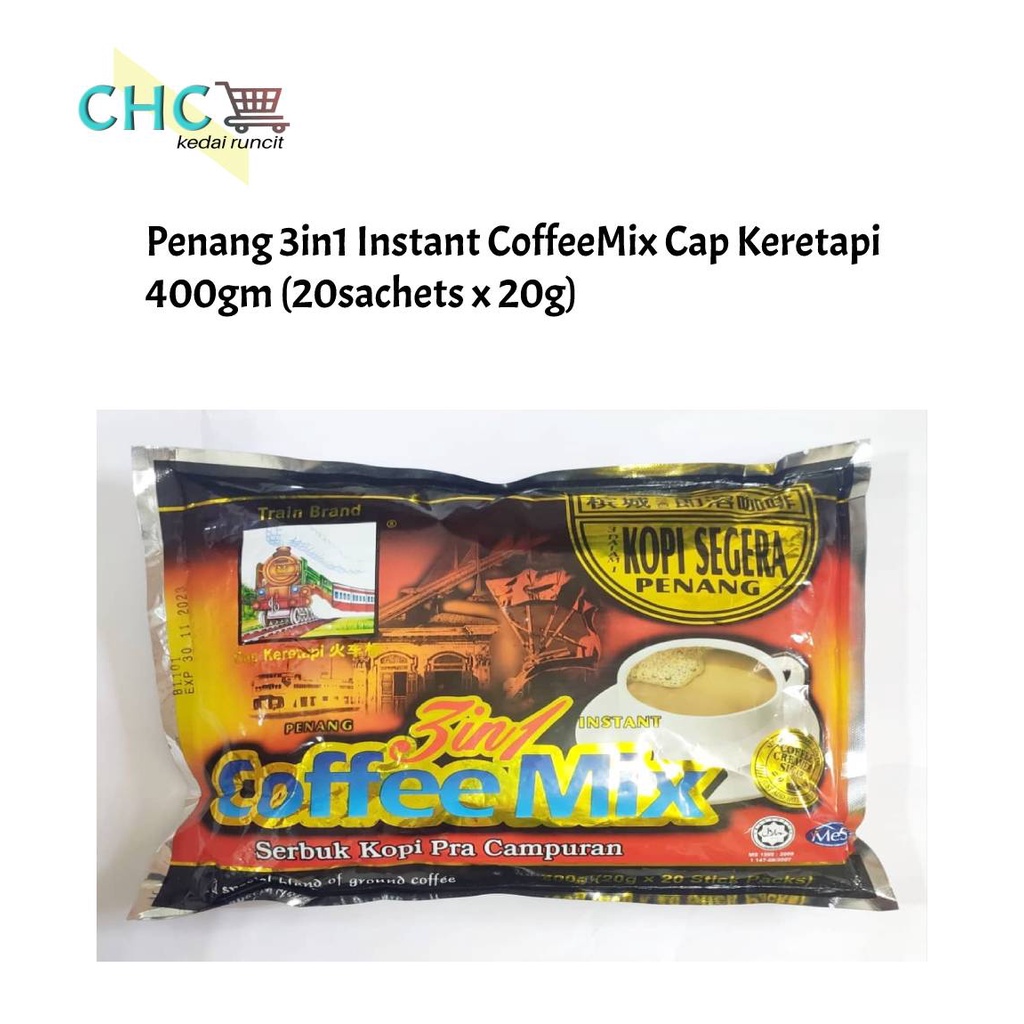 Penang 3in1 Instant CoffeeMix Cap Keretapi 400gm (20sachets x 20g ...