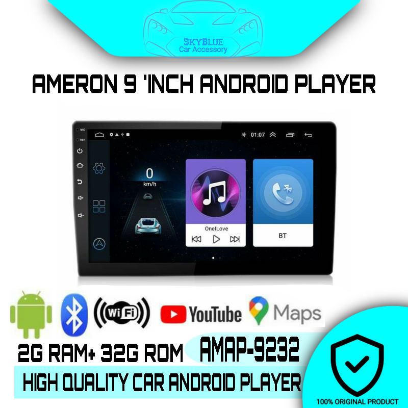 AMERON HIGH QUALITY CAR ANDROID PLAYER 2GRAM+32ROM | Shopee Malaysia
