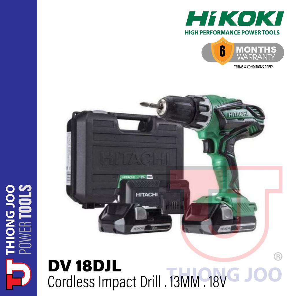HITACHI DV 18DJL CORDLESS IMPACT DRILL/DRIVER 18V | Shopee Malaysia