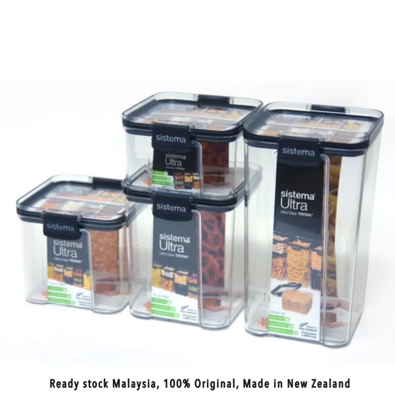 Sistema Ultra Tritan Square Container 💯 ORIGINAL (Ready Stock, Ship ...