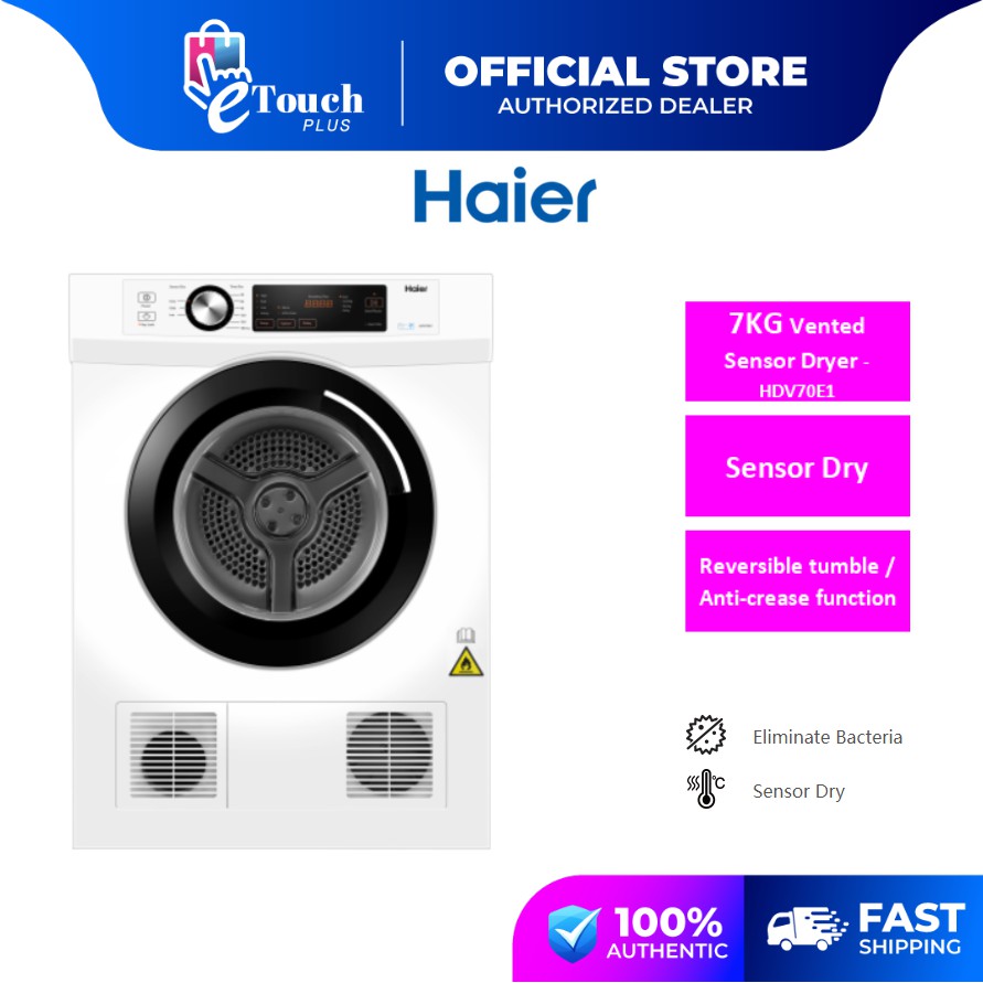 Haier 7kg Sensor Vented Cloth Dryer HDV70E1 | Shopee Malaysia