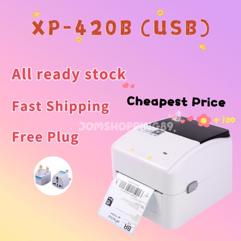 Thermal Printer A6 phone Bluetooth Xprinter 460B Shopee Air Waybill ...