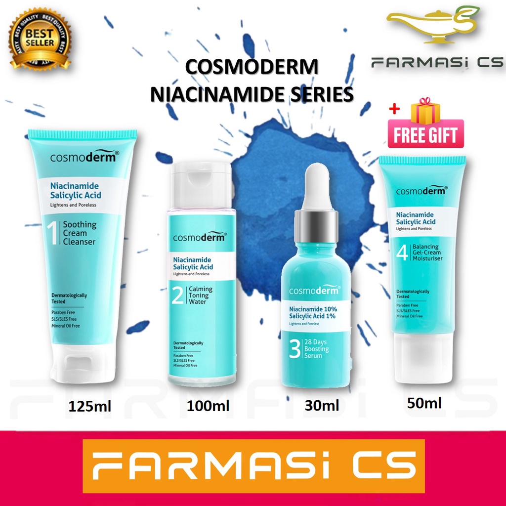 Cosmoderm Niacinamide Salicylic Acid Set + FOC Random Sample (Soothing ...