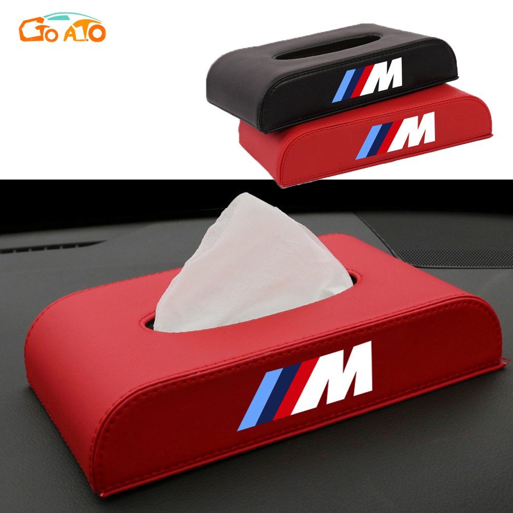 GTIOATO Car Leather Tissue Storage Box Case Car Paper Towel Tissue Box ...