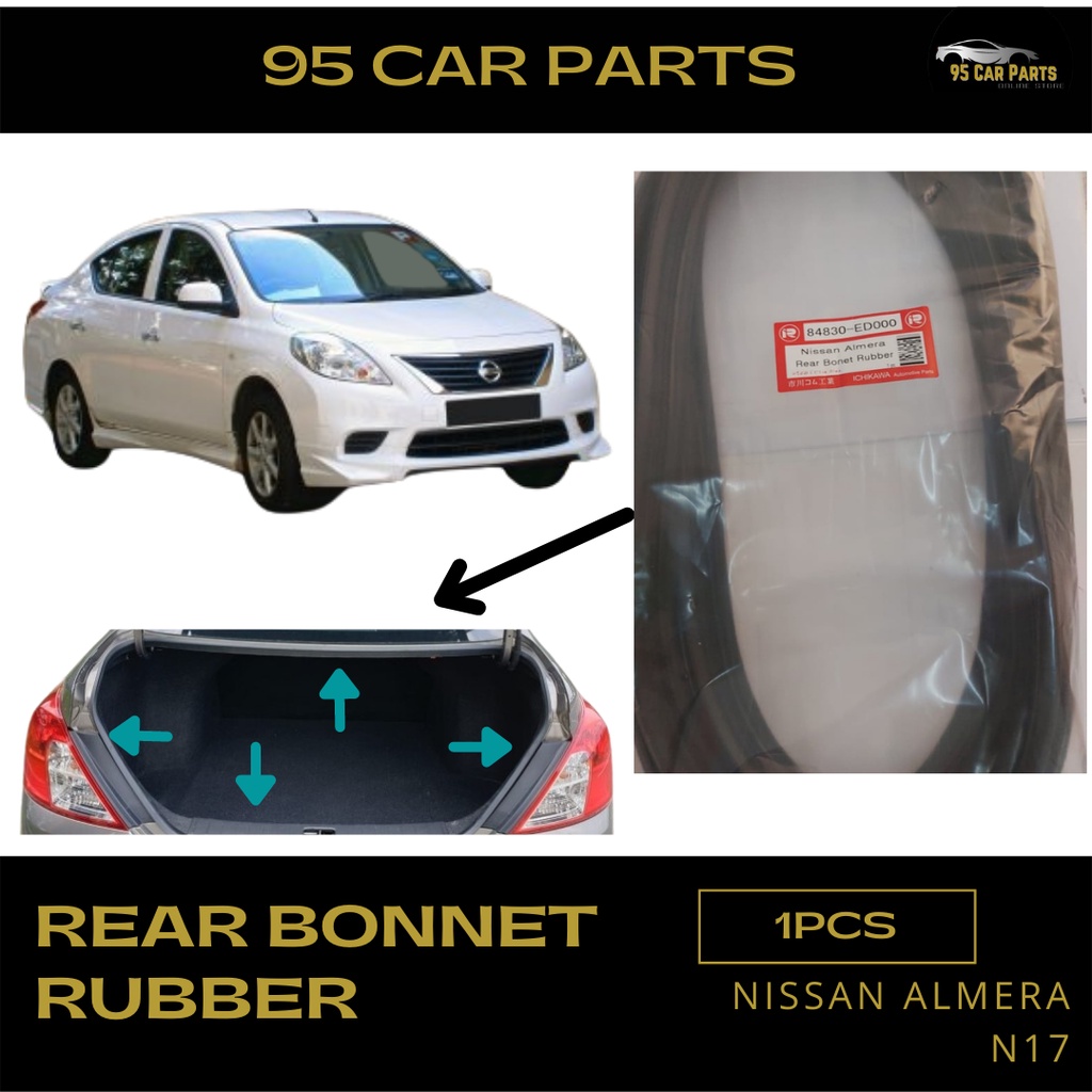 Rear Bonnet Rubber Nissan Almera N17 (ICHIKAWA) Getah Bonet Belakang ...
