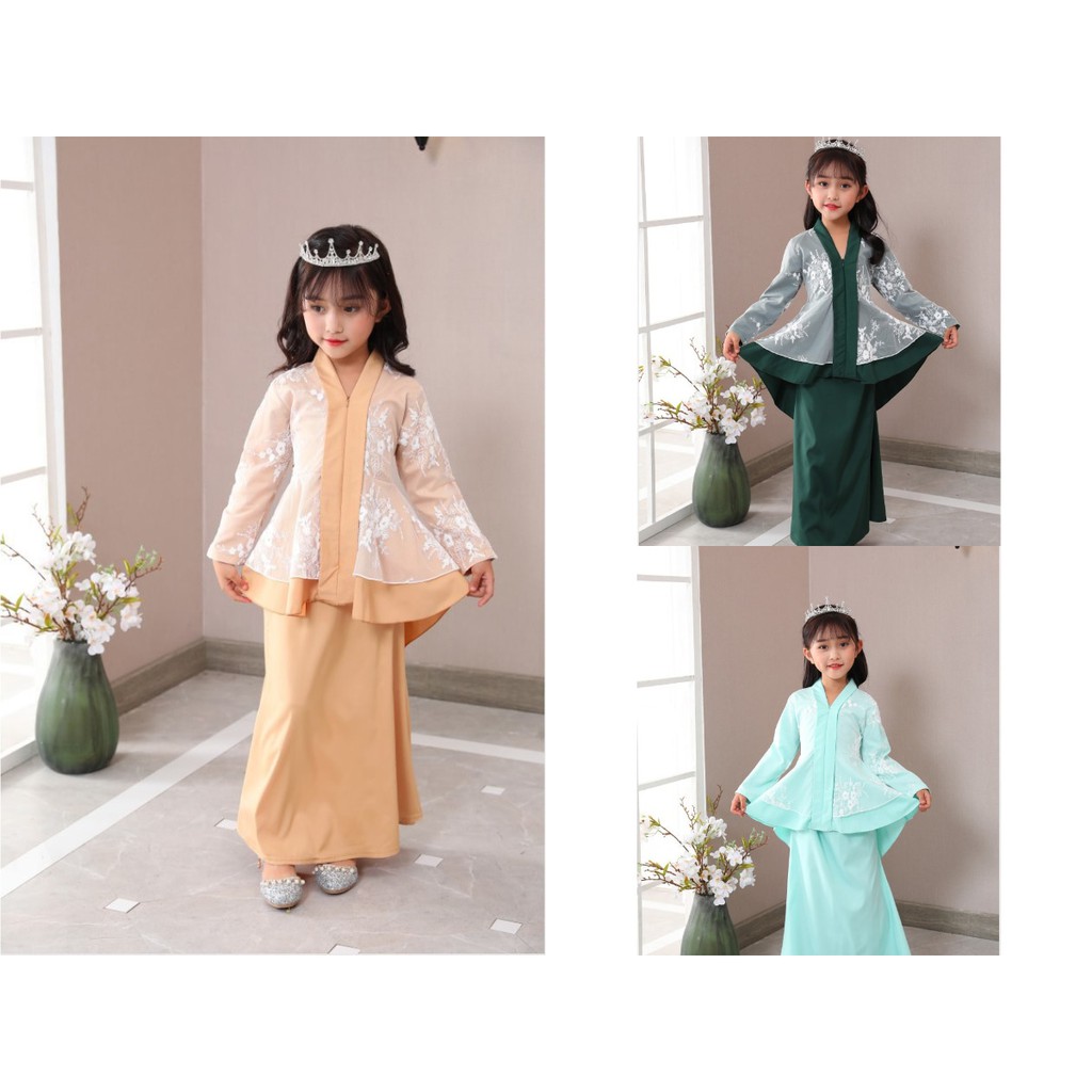 Kids Girl CoolElves Raya Collections - ( Baju Kebaya Raya Budak ...