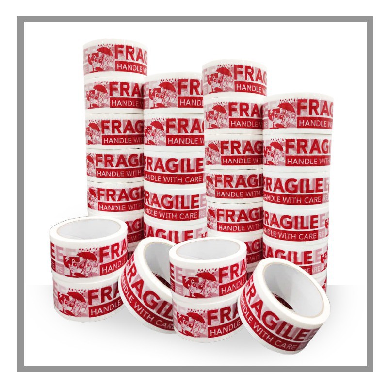 Cute Cat FRAGILE 60mm x 100 Metre Packing Tape Handle With Care Courier ...