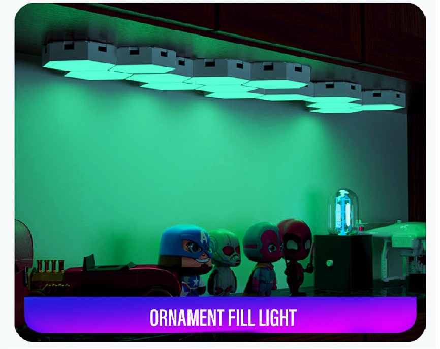 WIFI / Bluetooth RGBIC Smart Gaming Decoration Light Board Hexagonal ...