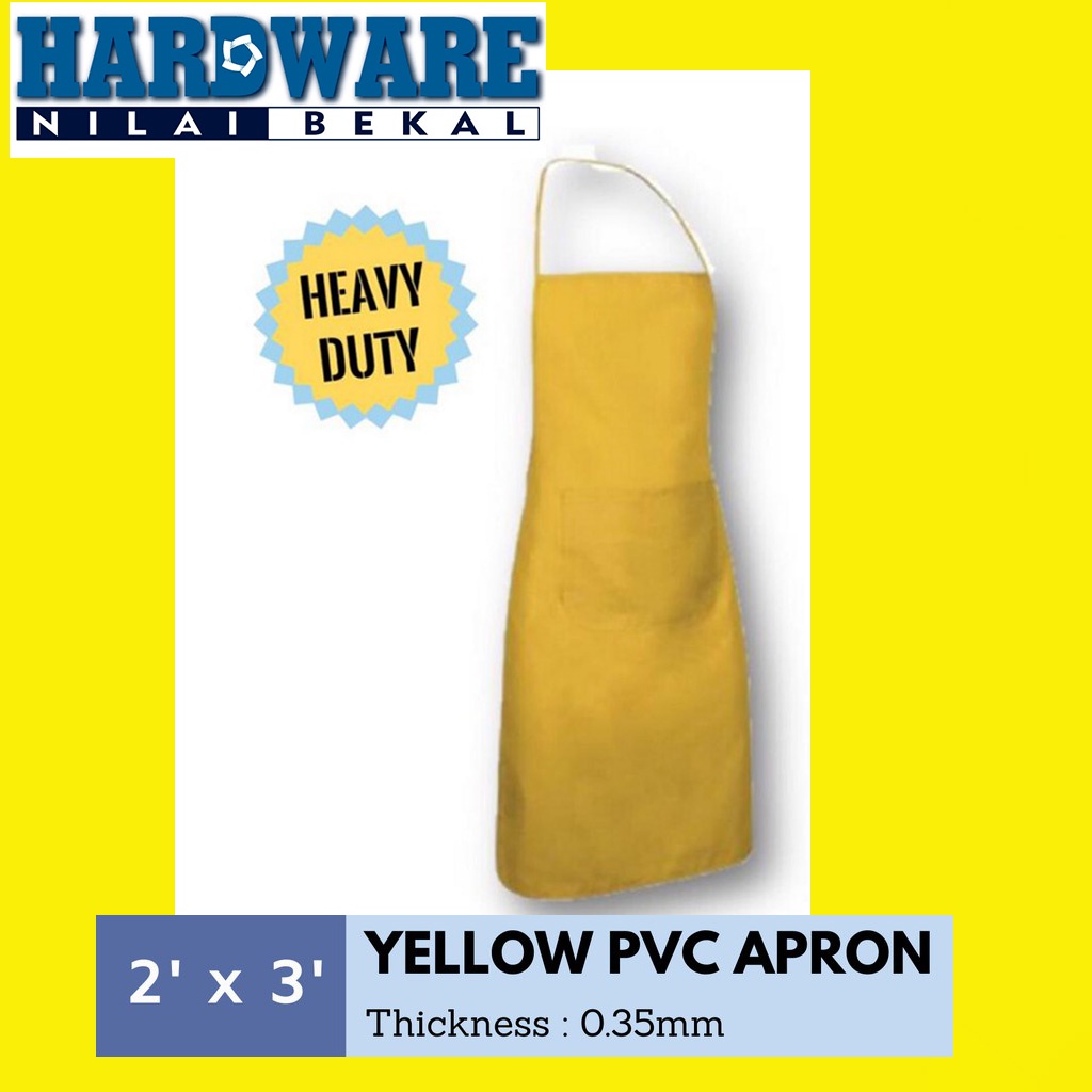 Yellow PVC Heavy Duty Apron | Shopee Malaysia