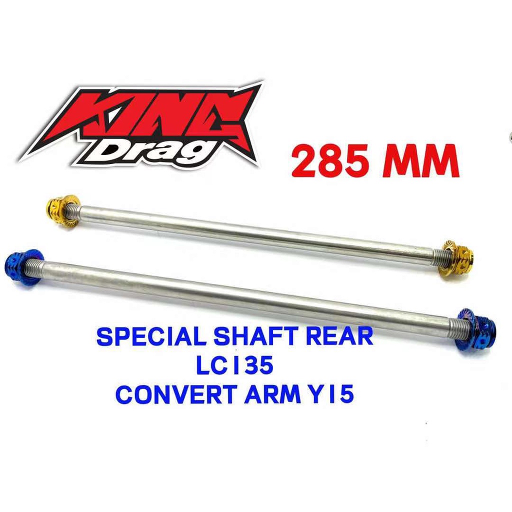 SWING ARM SHAFT SAP LC 135 LC135 CONVERT SWING ARM Y15 285MM KING DRAG ...