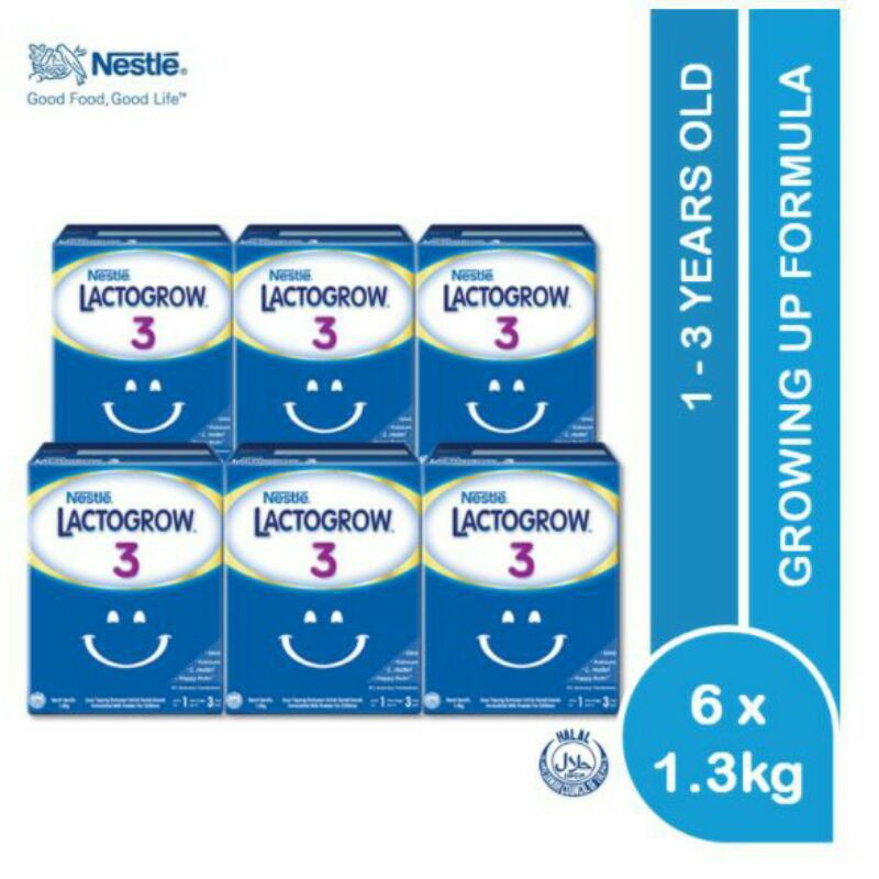 Nestle Lactogrow Step 3 (1.3kg x 6) | Shopee Malaysia