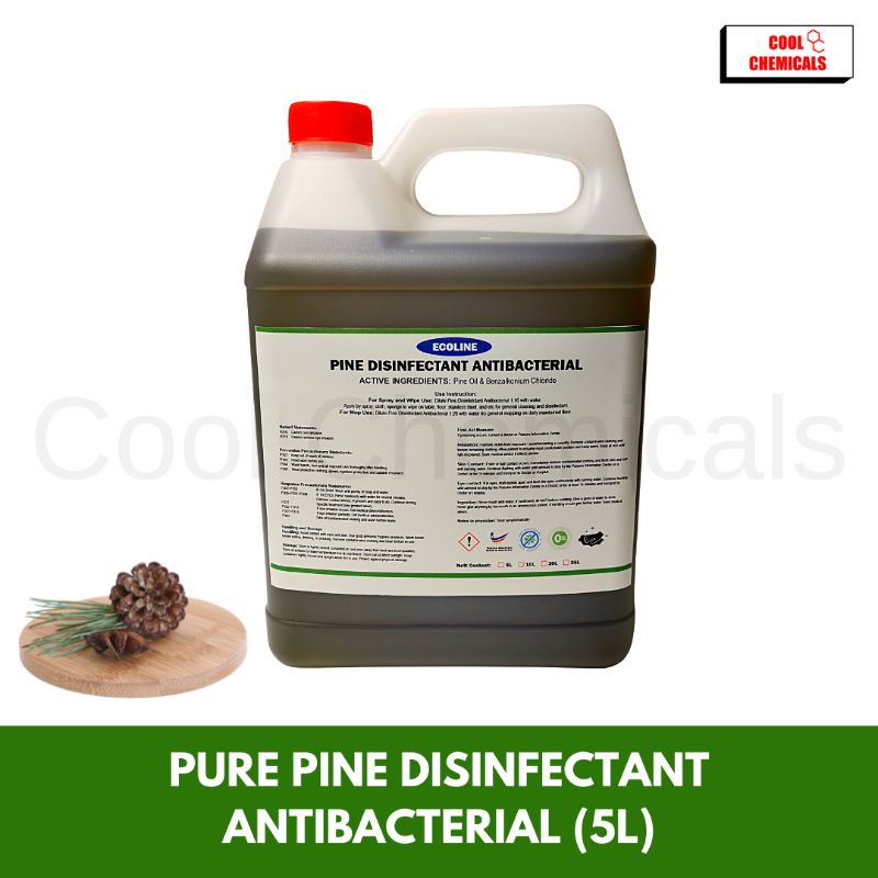 Pure Pine Disinfectant Antibacterial Liquid 5L (READY TO USE) | Shopee ...