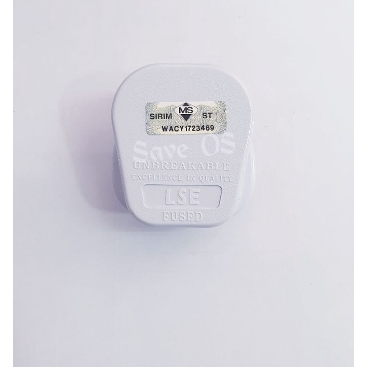 LSE 13A UNBREAKABLE FUSED PLUGS COVER WITH NUT(SIRIM) | Shopee Malaysia