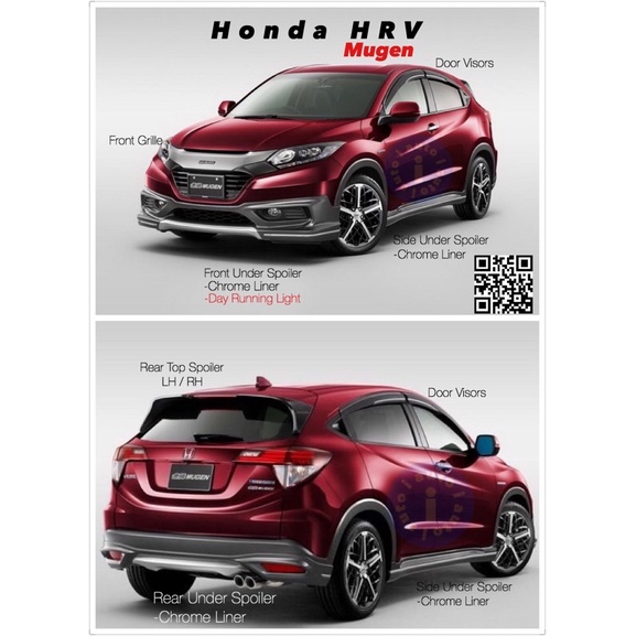 Honda hrv 2014 2015 2016 2017 mugen bodykit body kit front side rear ...