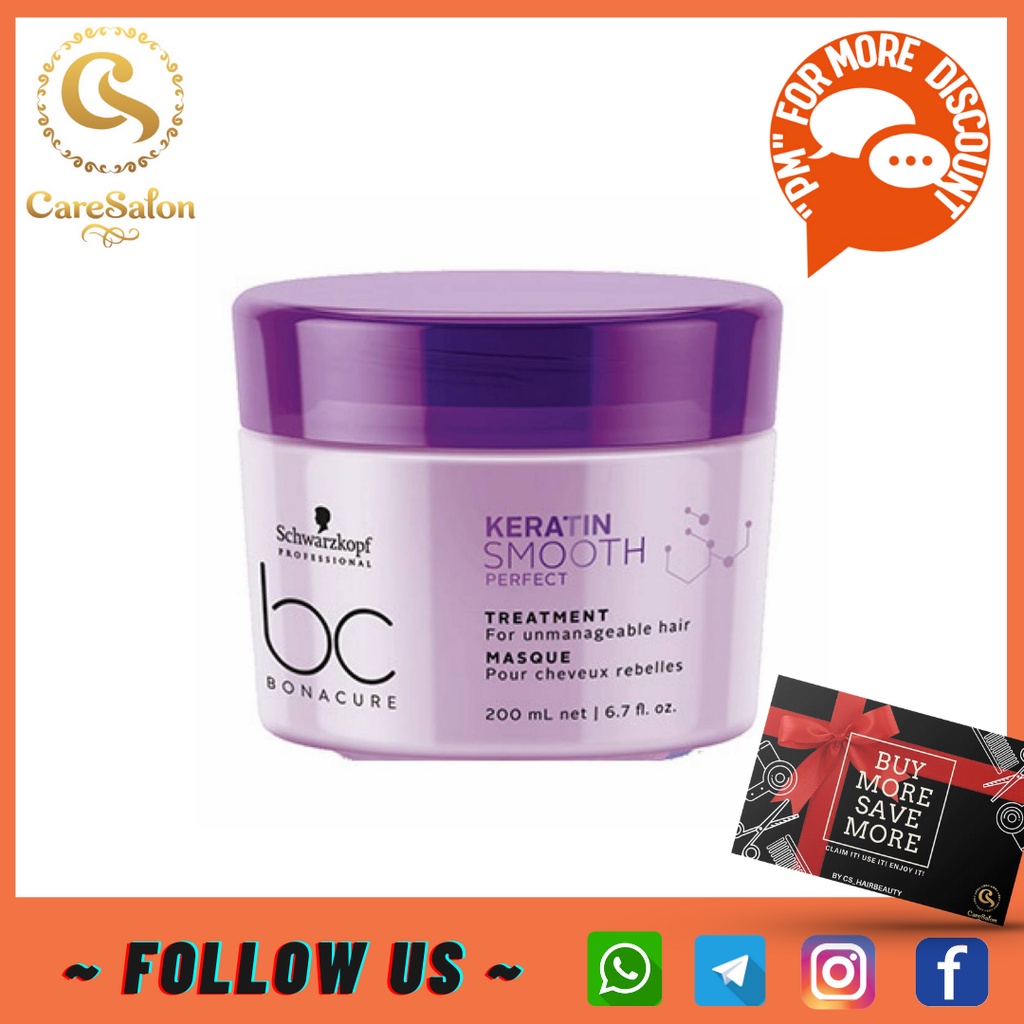 Schwarzkopf BC Keratin Smooth Perfect Treatment (200ml) | Shopee Malaysia