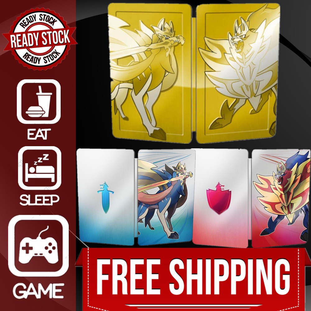 Switch Pokemon Sword Steelcase*Pokemon Shield Steelbook*Pokemon Sword ...
