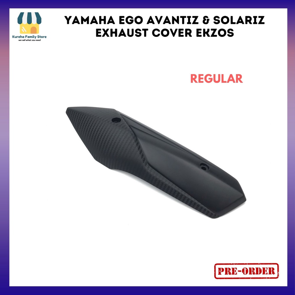 YAMAHA Ego Avantiz / Solariz - Transparent / Carbon Exhaust Pipe Cover ...