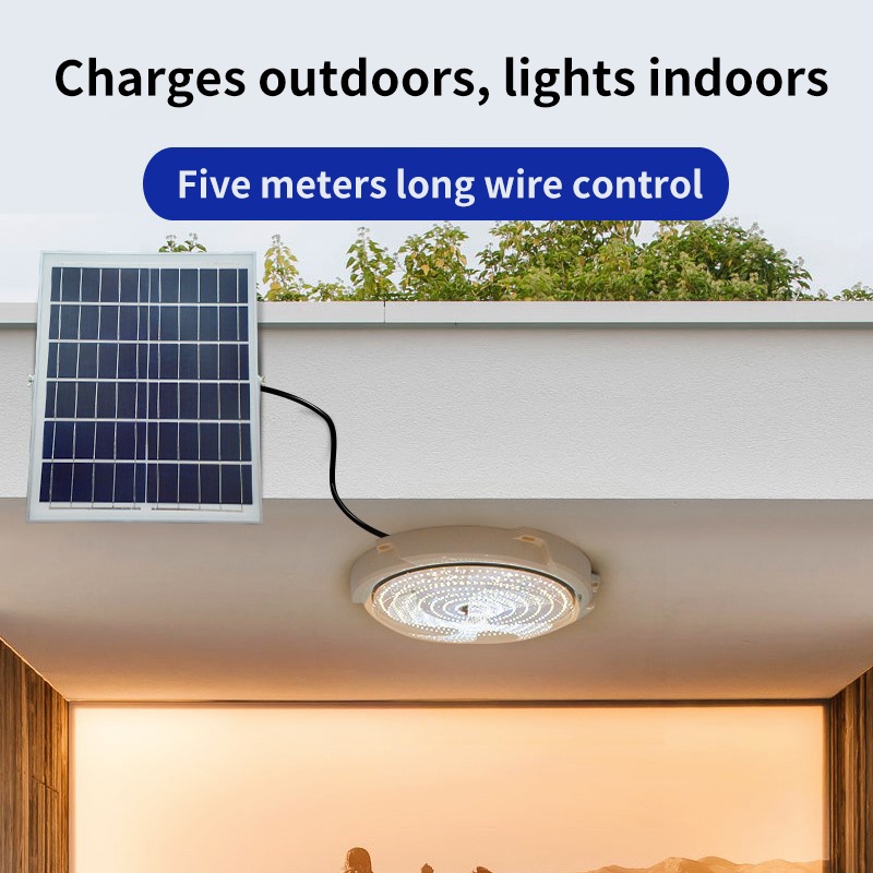 LED Solar Ceiling Light Solar Powered Charging & Light Sensor with ...