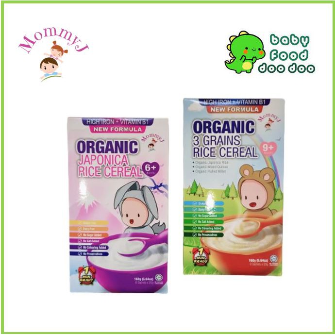 (New formula with Iron Fortified) MommyJ Baby Organic Rice Cereal 160G (6+/9+mths) | Shopee Malaysia