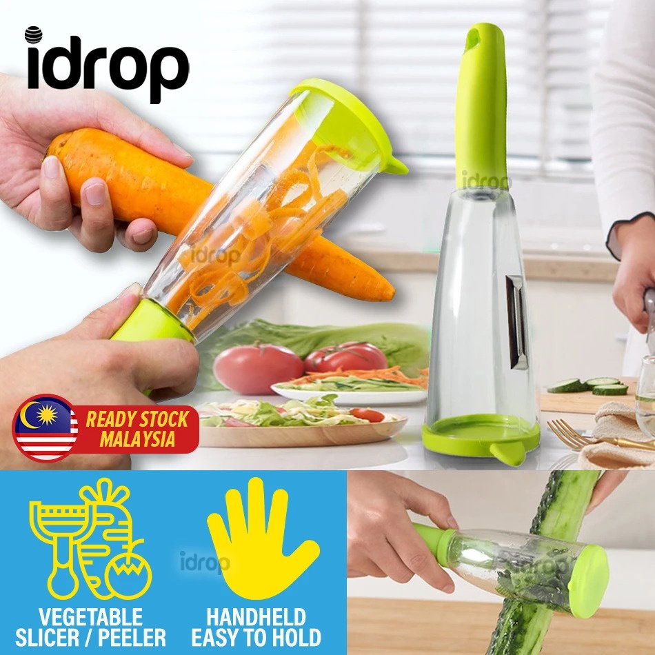 idropmy Kitchen Vegetable Slicer Peeler with Storage / Pengupas ...