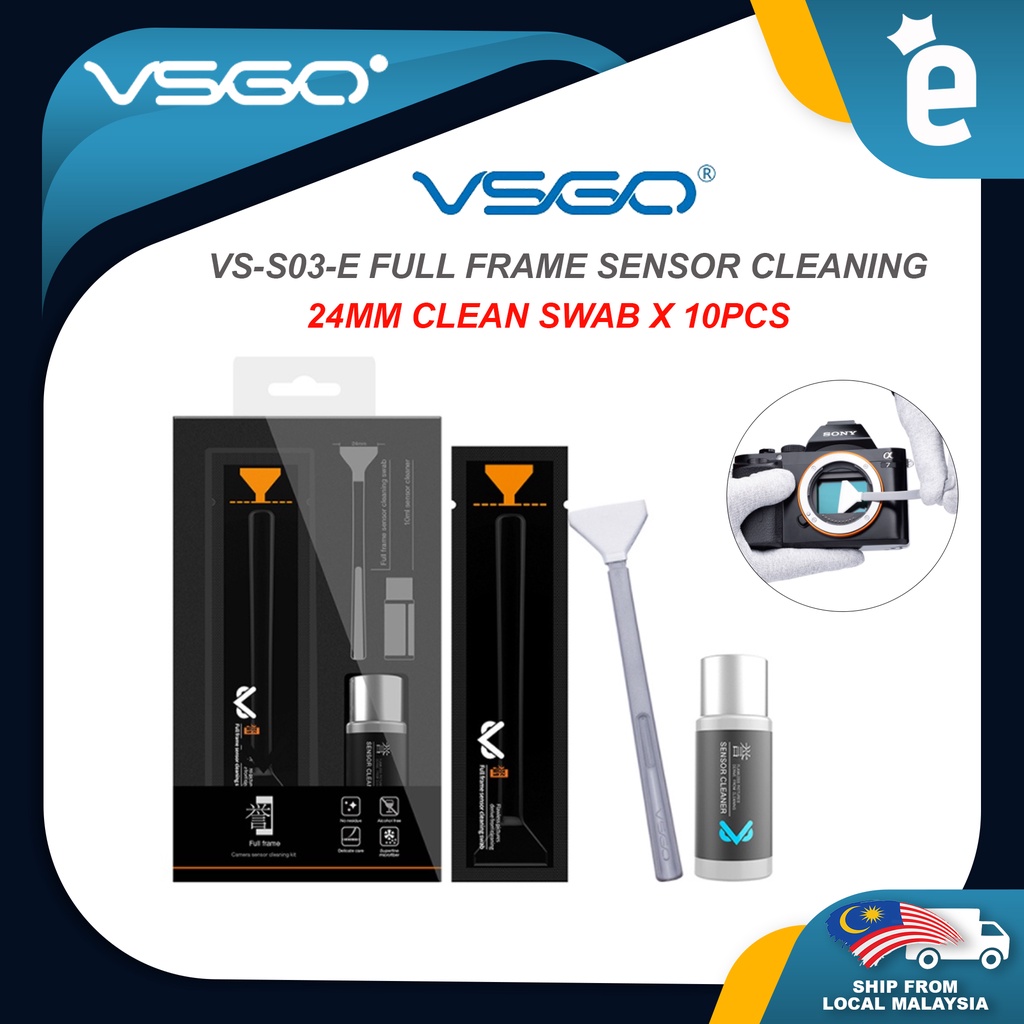 VSGO VS-S03E Full-frame Sensor Cleaning 10 Rod Swab Kit for Nikon Sony ...