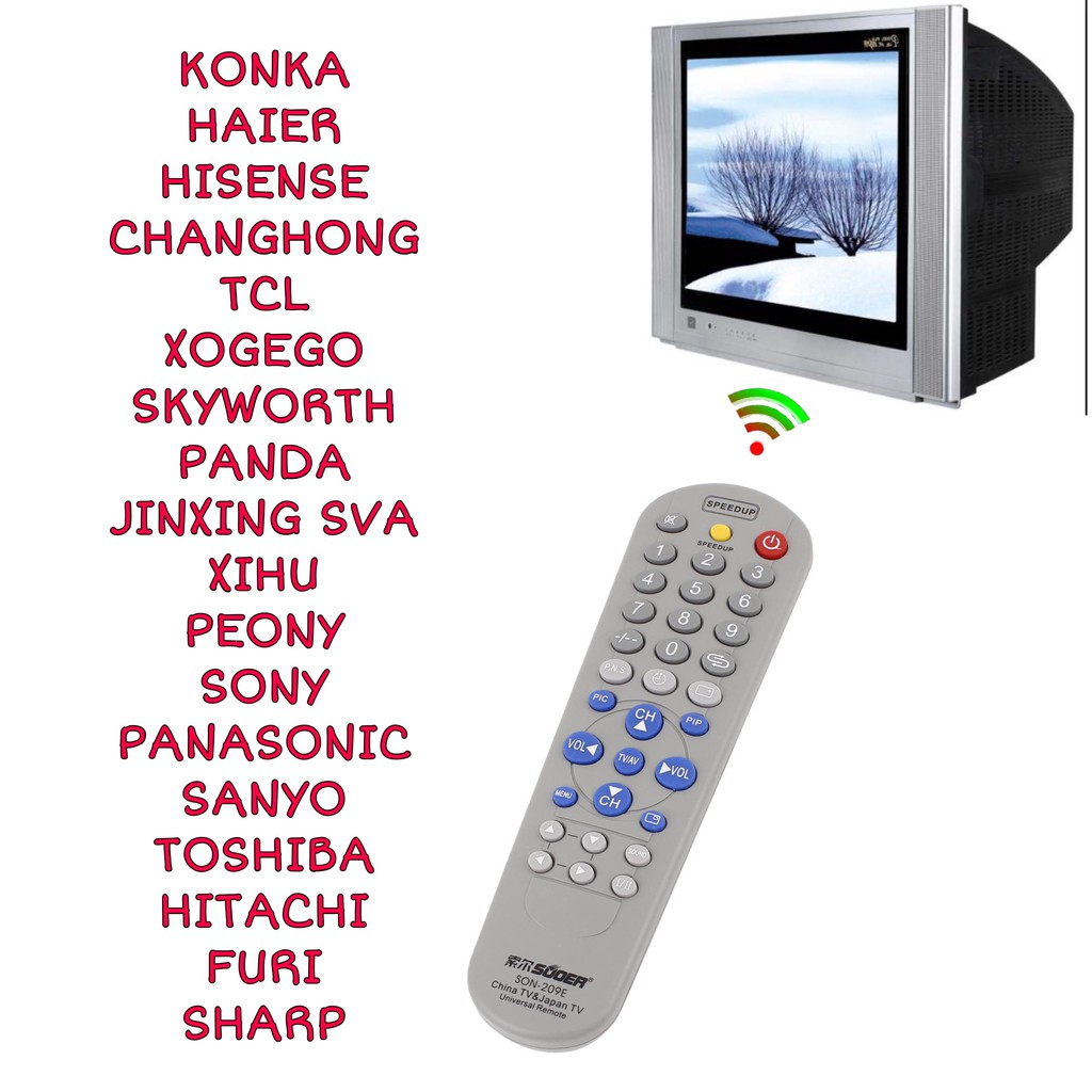 UNIVERSAL REMOTE CONTROL for CRT / BOX TV / OLD TV ALL BRAND CAN USE ...