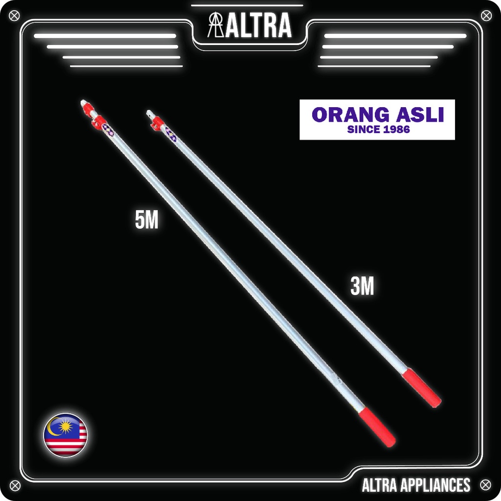 3 Meters & 5 Meters Heavy Duty Adjustable Aluminium Extension Pole ...