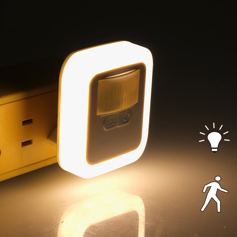 LED Plug-in Motion Sensor Light Wall Night Lamp / Human Body ...