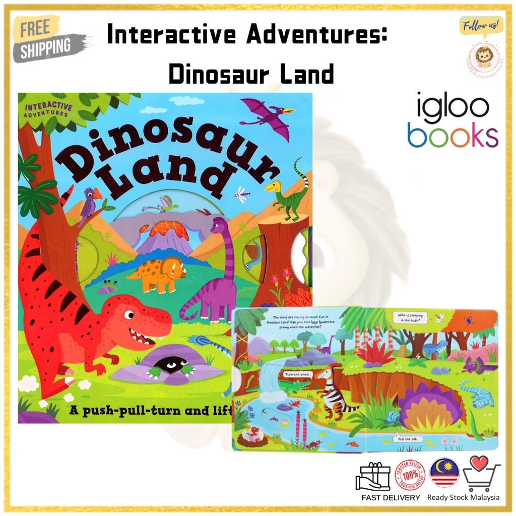 LionMeow Interactive Adventures: Dinosaur Land / A Play and Learn Book ...
