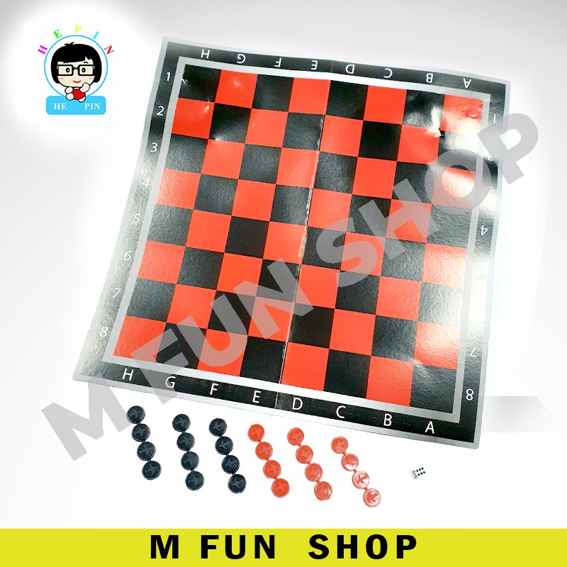 *Ready Stock* Big Chess Game Snake, Black & Red Board Games Set 34cm x ...