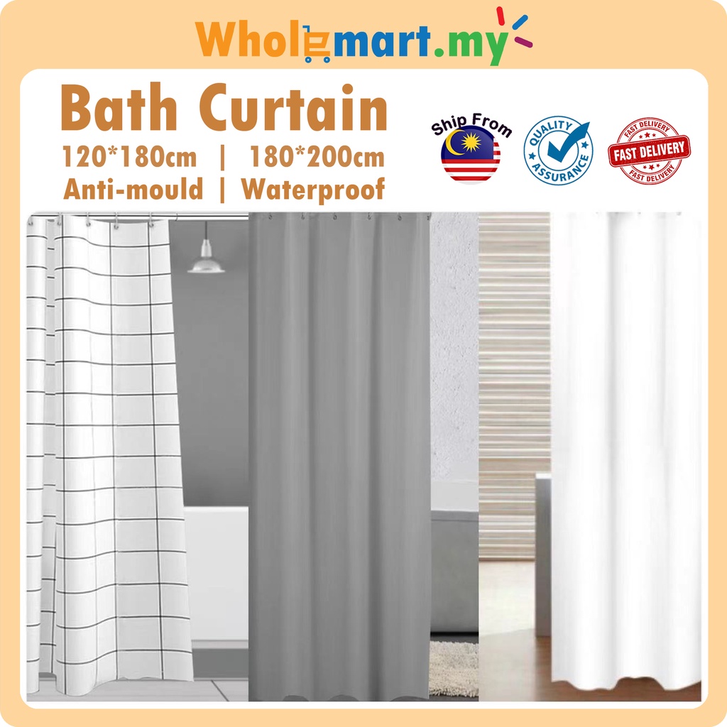 Bathroom Curtain Waterproof Mildew Proof Peva Bath Curtain Shower